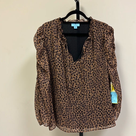 CeCe | Tops | Plus Size Cece Animal Print Top | Poshmark